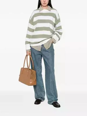 ALLUDE Horizontal Stripe Sweater