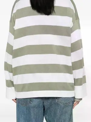 ALLUDE Horizontal Stripe Sweater
