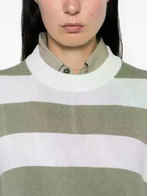 ALLUDE Horizontal Stripe Sweater