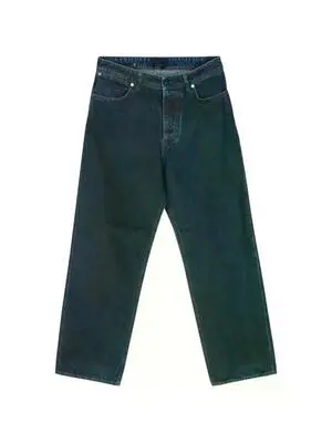 Stone Island Logo-patch Straight-leg Jeans - Blue