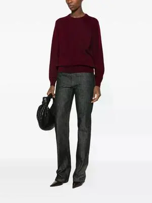 ALLUDE Crew-neck Long-sleeve Sweater