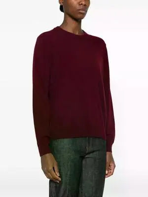 ALLUDE Crew-neck Long-sleeve Sweater