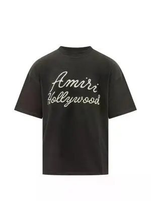 Amiri Logo-embroidered T-shirt - Black