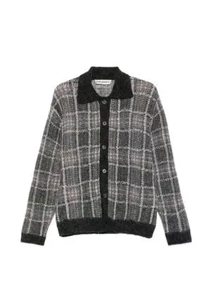 Our Legacy Grand Check Fuzzy Alpaca Sweater - Grey