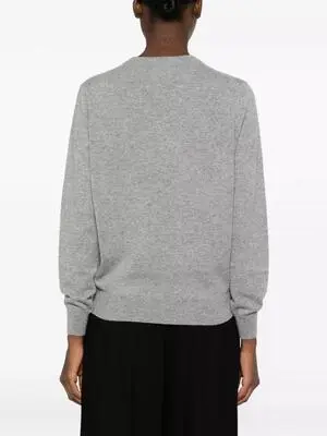 ALLUDE Ribbed-trim Sweater