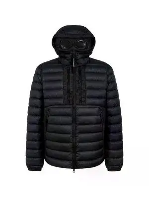 C.P. COMPANY Goggle-detail Quilted Jacket - Black