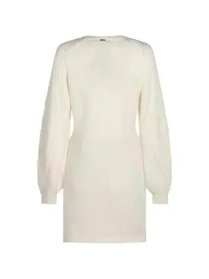 TWINSET Embroidered Balloon-sleeve Mini Dress