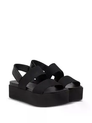 Calvin Klein Flatform Touch-strap Sandals - Black