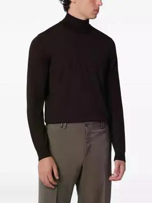 DRUMOHR Fine-knit Roll-neck Sweater - Brown