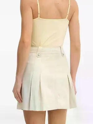 MORGAN Pleated Mini Skirt - Neutrals