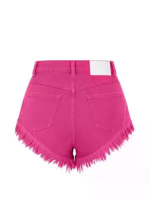 HINNOMINATE Frayed-edge Denim Shorts - Pink