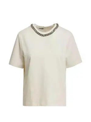 Essentiel Antwerp Chain-embellished T-shirt - Neutrals
