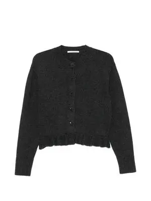 Cecilie Bahnsen Ruffled Floral-button Cardigan - Grey