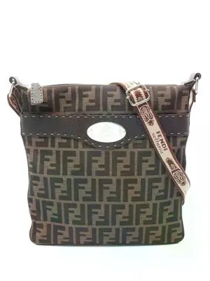 Fendi Selleria Zucca Shoulder Bag - Brown