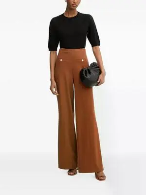 MORGAN Button-detail Wide-leg Trousers