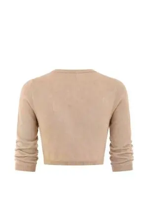 P.a.r.o.s.h Cropped Short-sleeve Cardigan - Neutrals