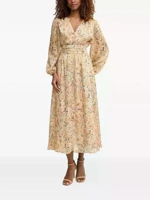 MORGAN Paisley-print V-neck Midi Dress