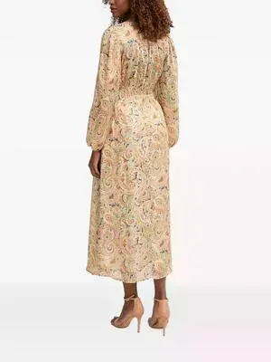 MORGAN Paisley-print V-neck Midi Dress