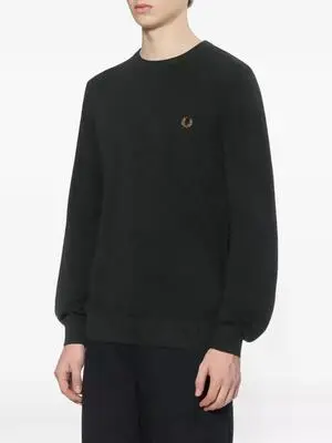 Fred Perry Embroidered Logo Sweater - Black