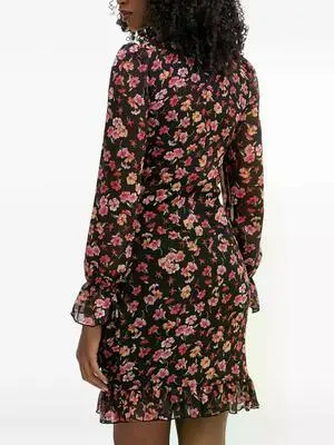 MORGAN Floral-print Ruched Mini Dress