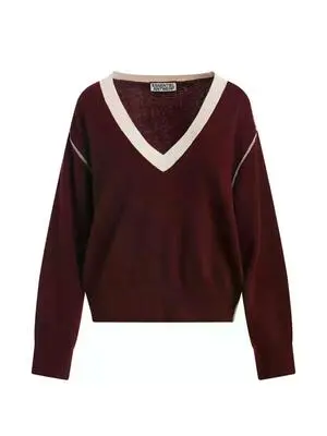 Essentiel Antwerp V-neck Contrast-trim T-shirt