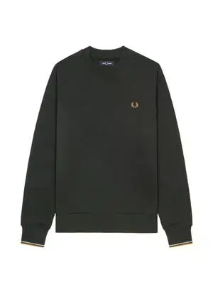 Fred Perry Embroidered-logo Sweatshirt - Black