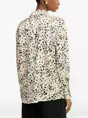 MORGAN Leopard Print Button-down Shirt