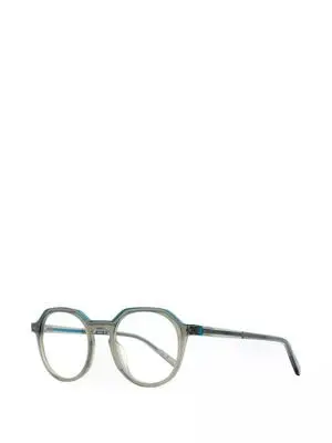 MOREL Kolor Round-frame Eyeglasses - Grey