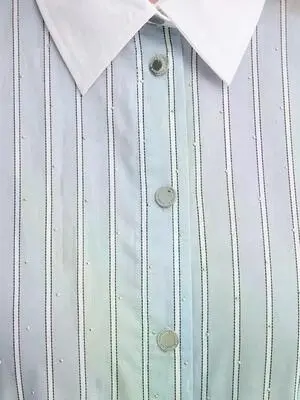 MORGAN Striped Crystal Embellished Shirt
