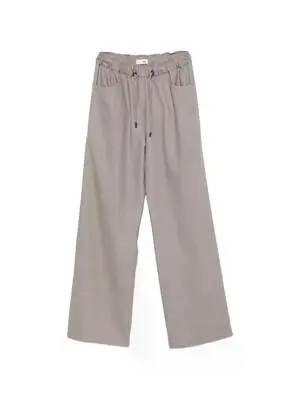 MANZONI 24 Drawstring Wide-leg Trousers - Neutrals
