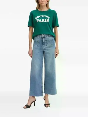 MORGAN Patch-pocket Wide-leg Jeans