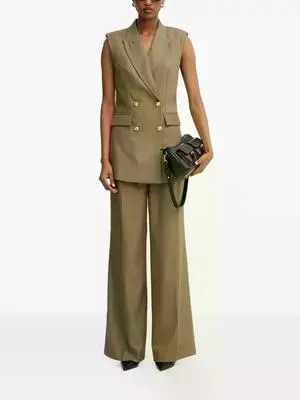 MORGAN Pleated Wide-leg Trousers