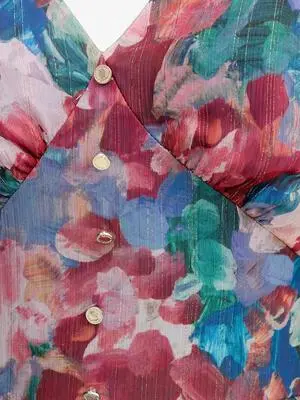 MORGAN Floral-print Ruffled Mini Dress