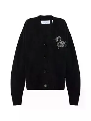 Off-White Embroidered Logo-patch Cardigan
