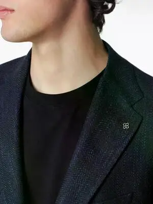 Tagliatore Montecarlo Herringbone-knit Blazer