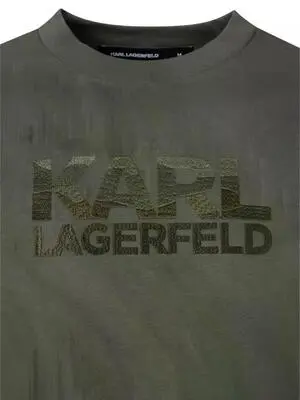 Karl Lagerfeld Logo-embroidered T-shirt