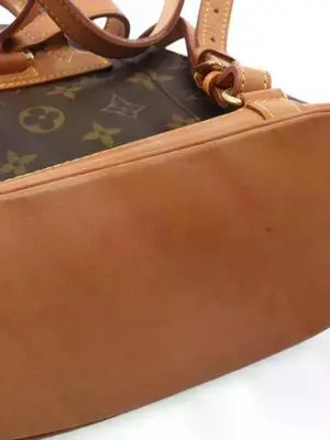 LOUIS VUITTON Monogram Montsouris Buckle Backpack - Brown