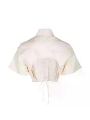 Matthew Bruch Cropped Open-back Shirt