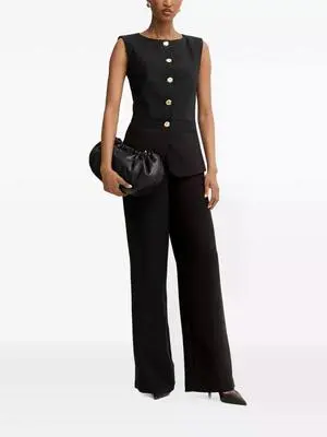 MORGAN Button-detail Wide-leg Trousers