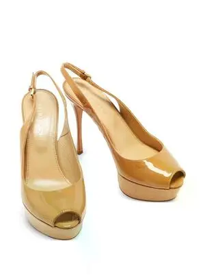 SERGIO ROSSI Peep-toe Slingback Pumps