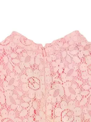 Gucci 2000s Lace Floral-embroidered Midi Dress
