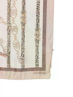 Guess Leopard-print Logo Scarf