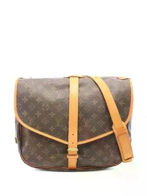 LOUIS VUITTON 1993 35 Saumur Monogram Crossbody Bag - Brown