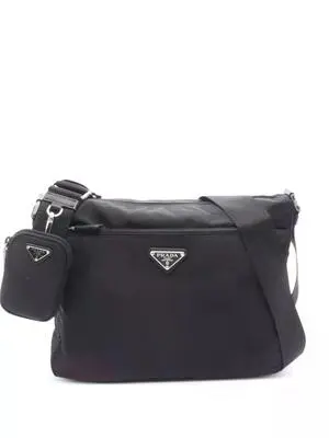 Prada Vela Re-nylon Shoulder Bag - Black