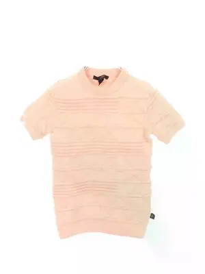 LOUIS VUITTON 2000s Monogram Embossed Sweater - Pink