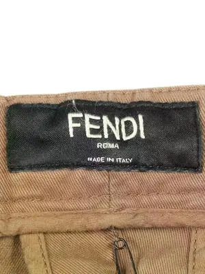 Fendi 2010s Logo Embroidered Trousers