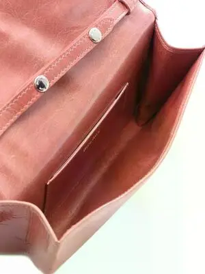 Miu Miu Vitello Shine Leather Shoulder Bag - Brown