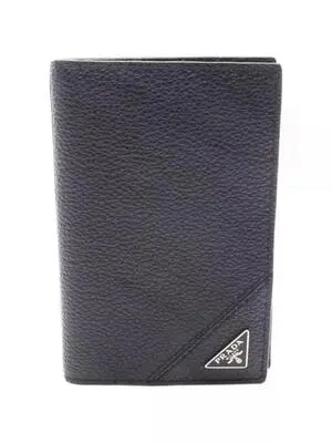 Prada 2010s Logo-plaque Card Case - Blue