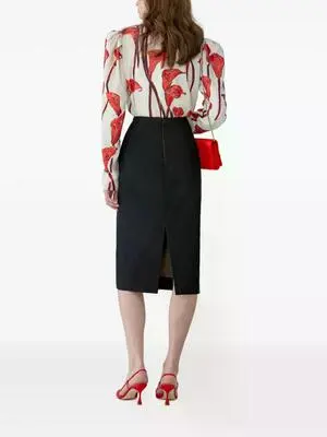 Carolina Herrera Calla Lily Print Blouse