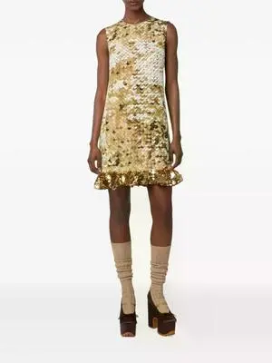 Moschino Printed Crepe De Chine Dress